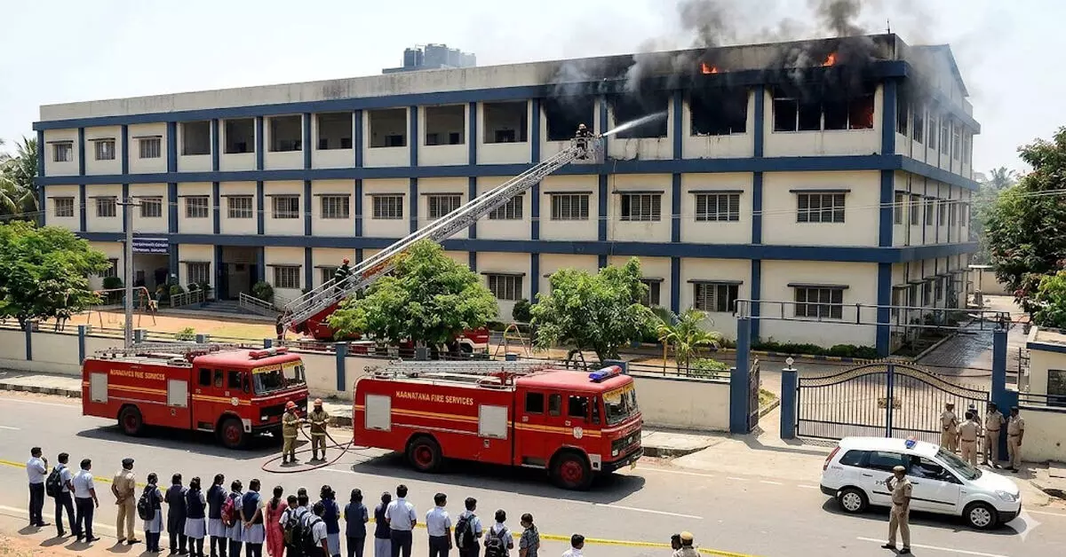 Fire breaks out at private school in Bengaluru, no casualties reported